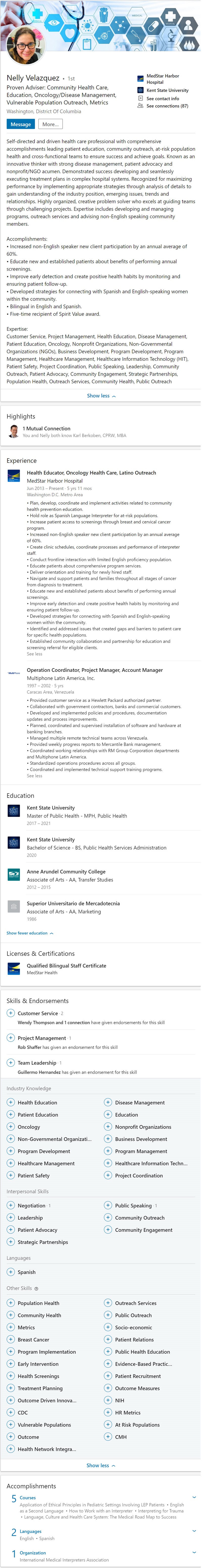 Mental-Behavioral Health Resumes & LinkedIn Profile Writer Examples