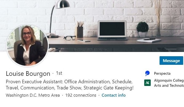 LinkedIn Profile Resume Example Administrative Executive Assistant